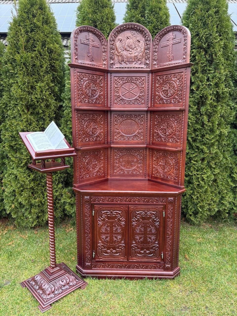Corner Home Iconostasis With Cabinet and Analoy – Orthodox Prayer ...