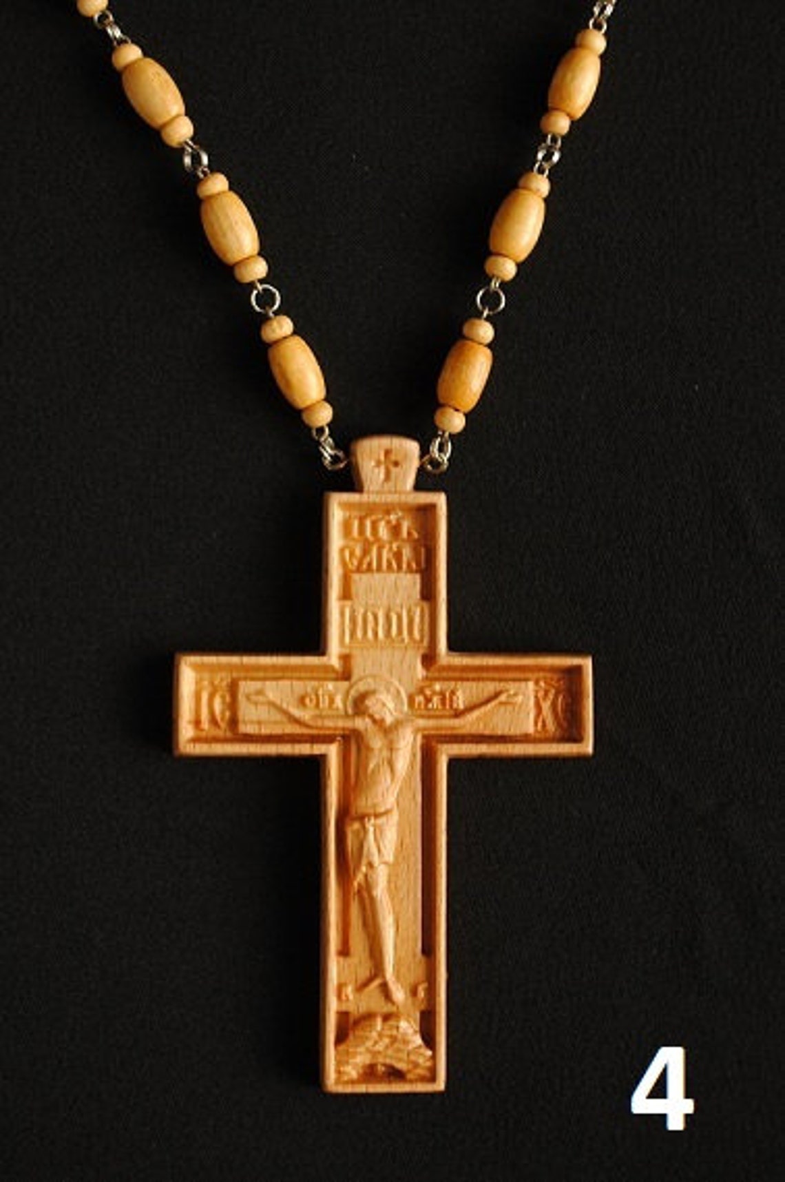Сross Necklace Priest Wooden Orthodox - Etsy