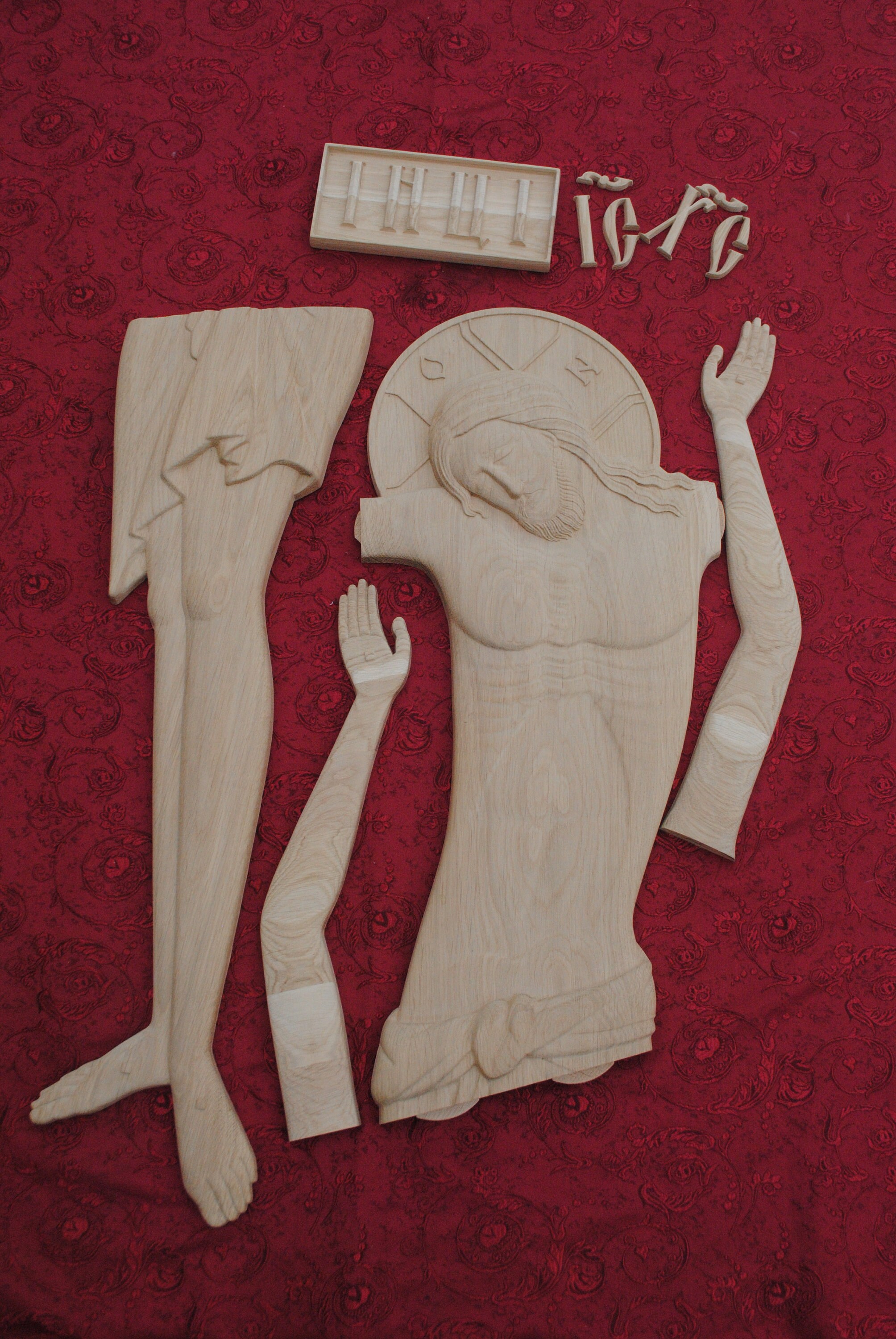 Orthodox Wooden Crucifix Carving KIT for Yourself Assembly. Pieces of ...