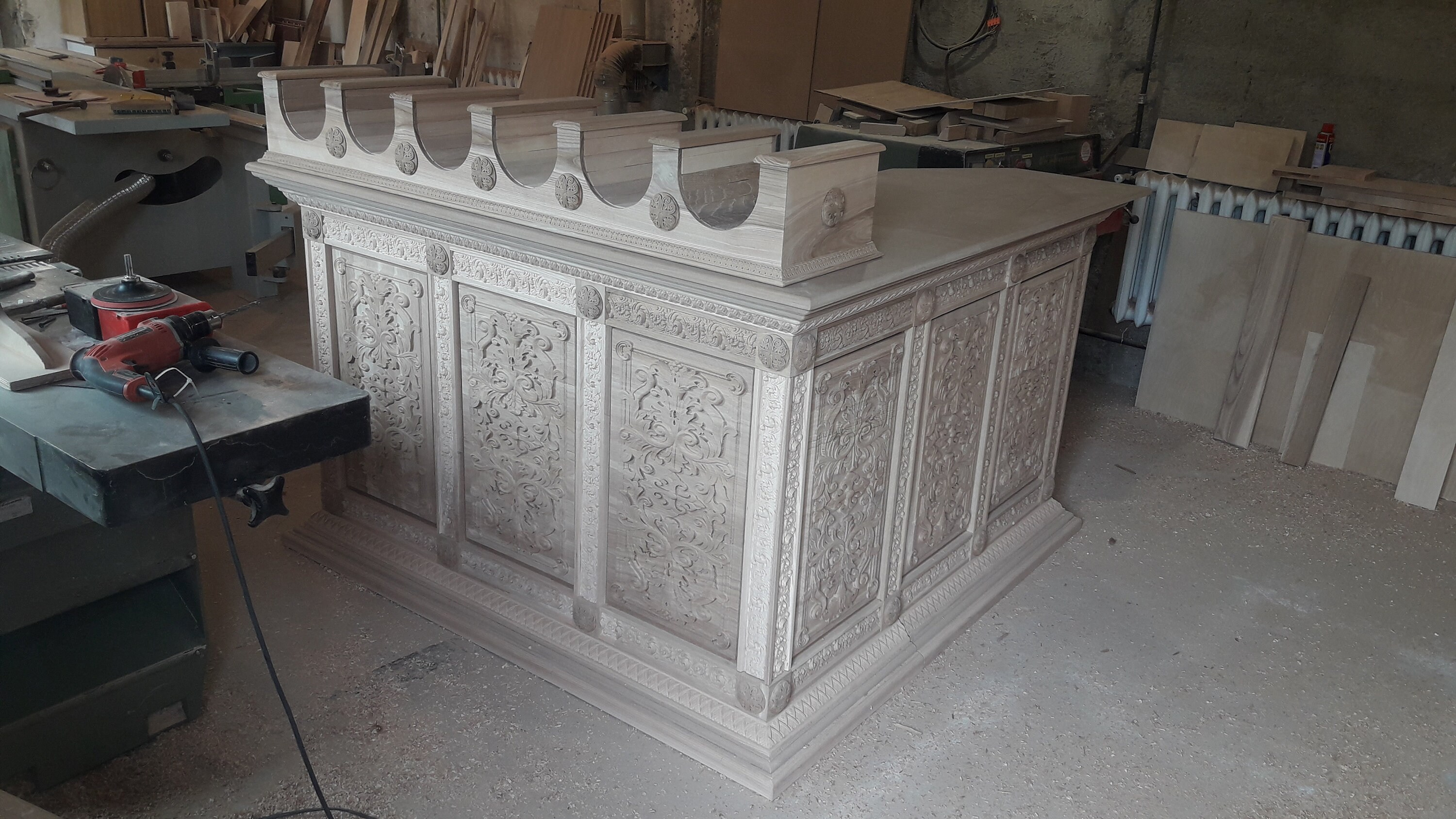 Wooden Candle Table for Church Use - Custom Carved and Designed ...