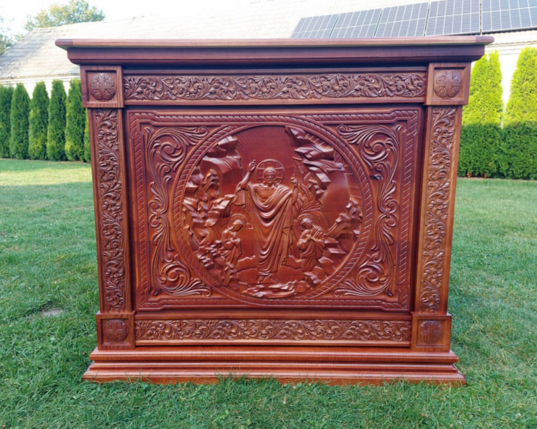 Holy Altar Table Christian Wood Carving Church Furniture Orthodox ...