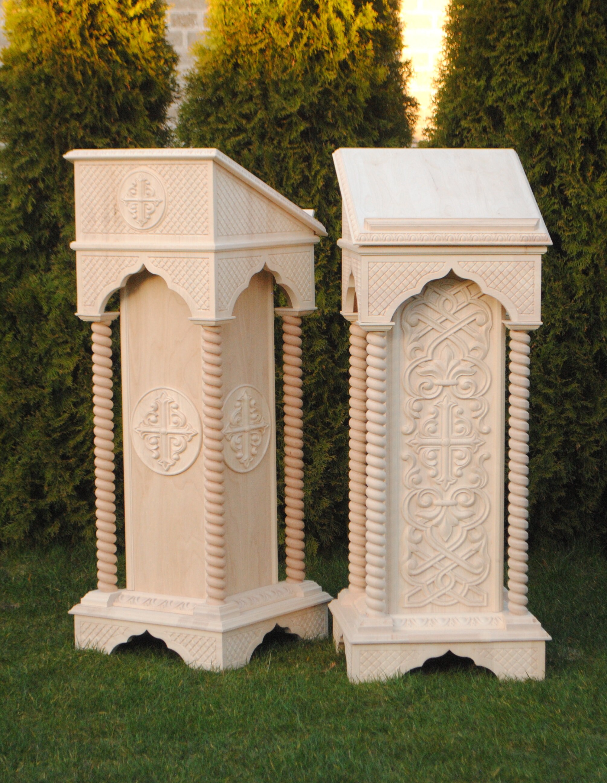 Carved Wooden Christian Lectern: Orthodox Church Furniture - Etsy