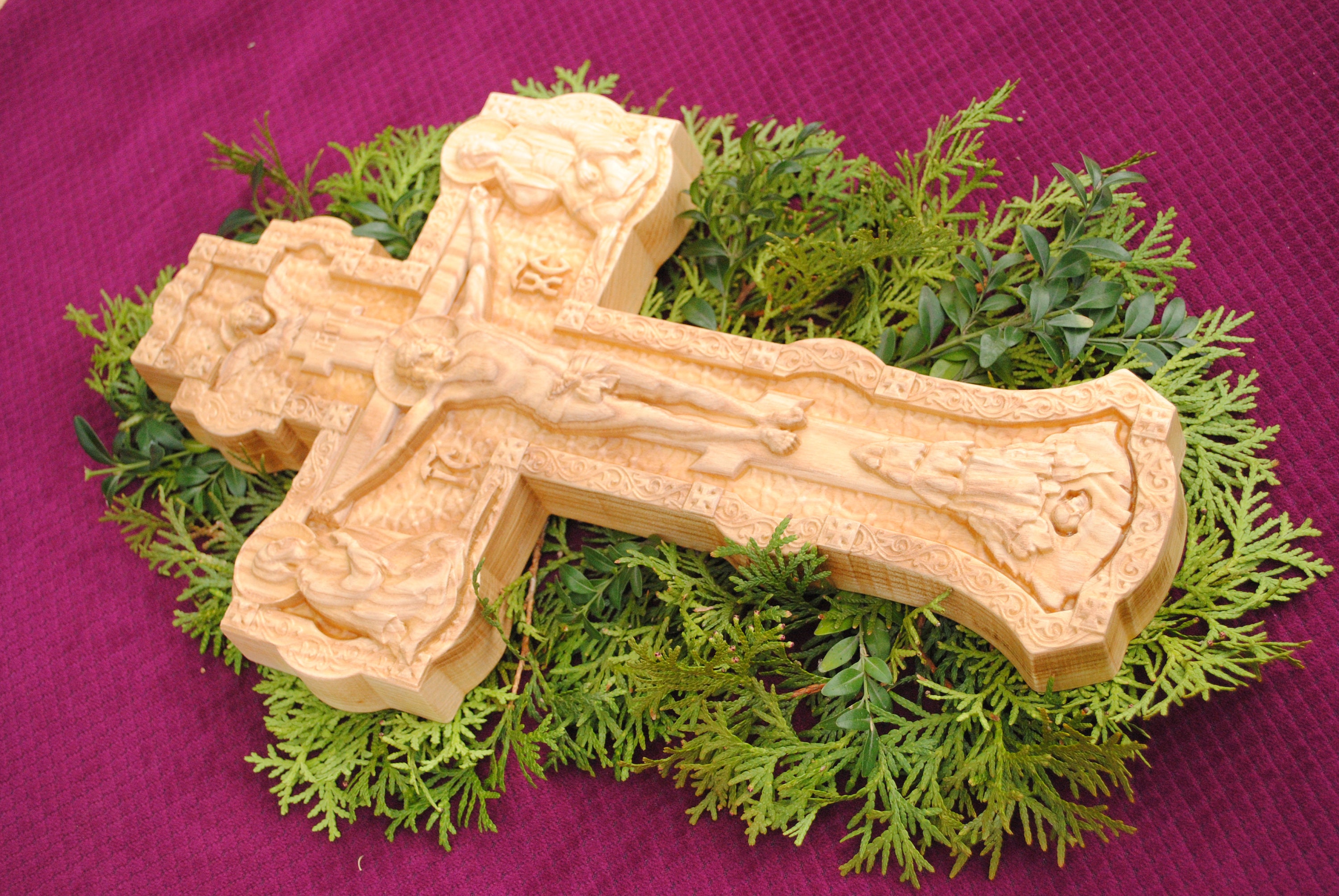 Carved Wooden Orthodox Holy Cross Quadragesima - Etsy