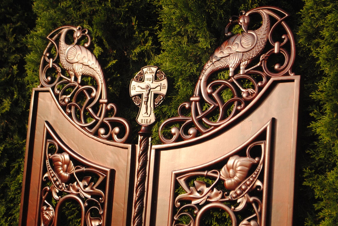 Royal Door for Orthodox Church Iconostasis. Wood Carved Gates. Greek ...