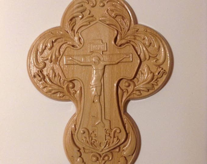 Carved Wooden Cross Home Decor Christianity Baptism Gift - Etsy