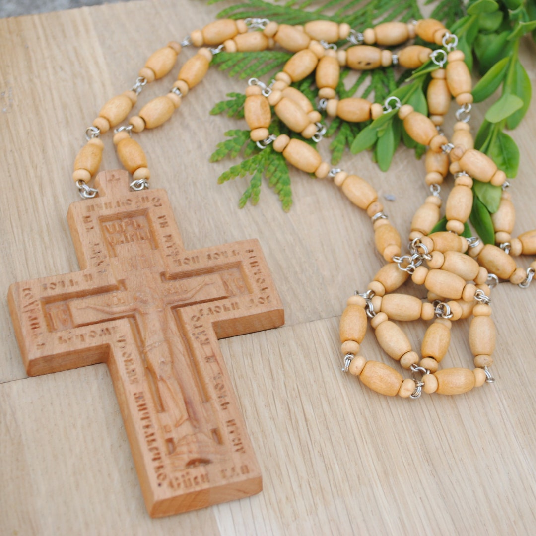 Gift for Priest Carved Wooden Cross - Etsy