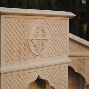 Carved Wooden Christian Lectern: Orthodox Church Furniture - Etsy