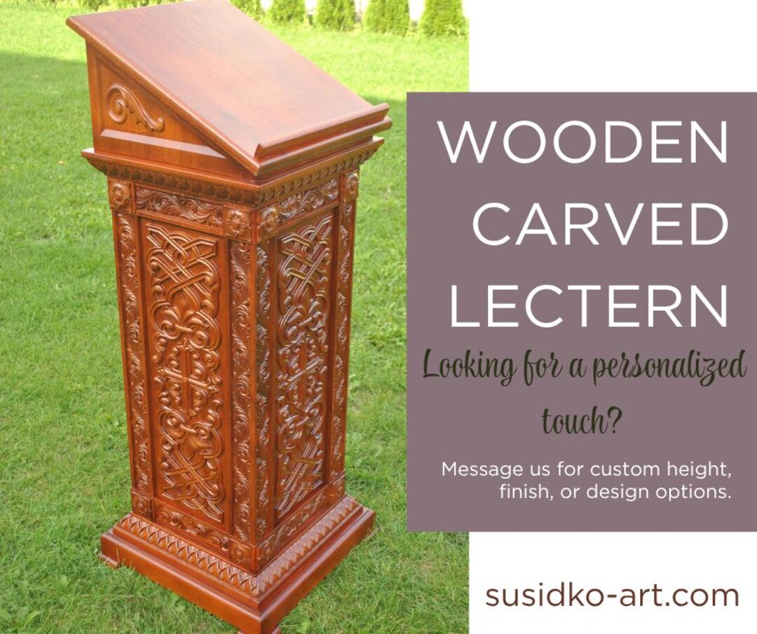 Handcrafted Orthodox Wooden Lectern for Icons or Choir Notes - 39" X 46 ...