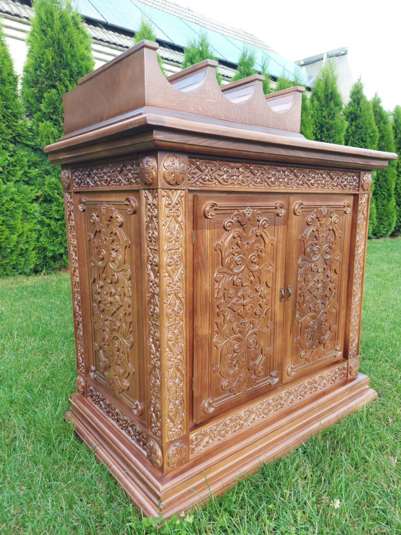 Wooden Candle Table for Church Use - Custom Carved and Designed ...