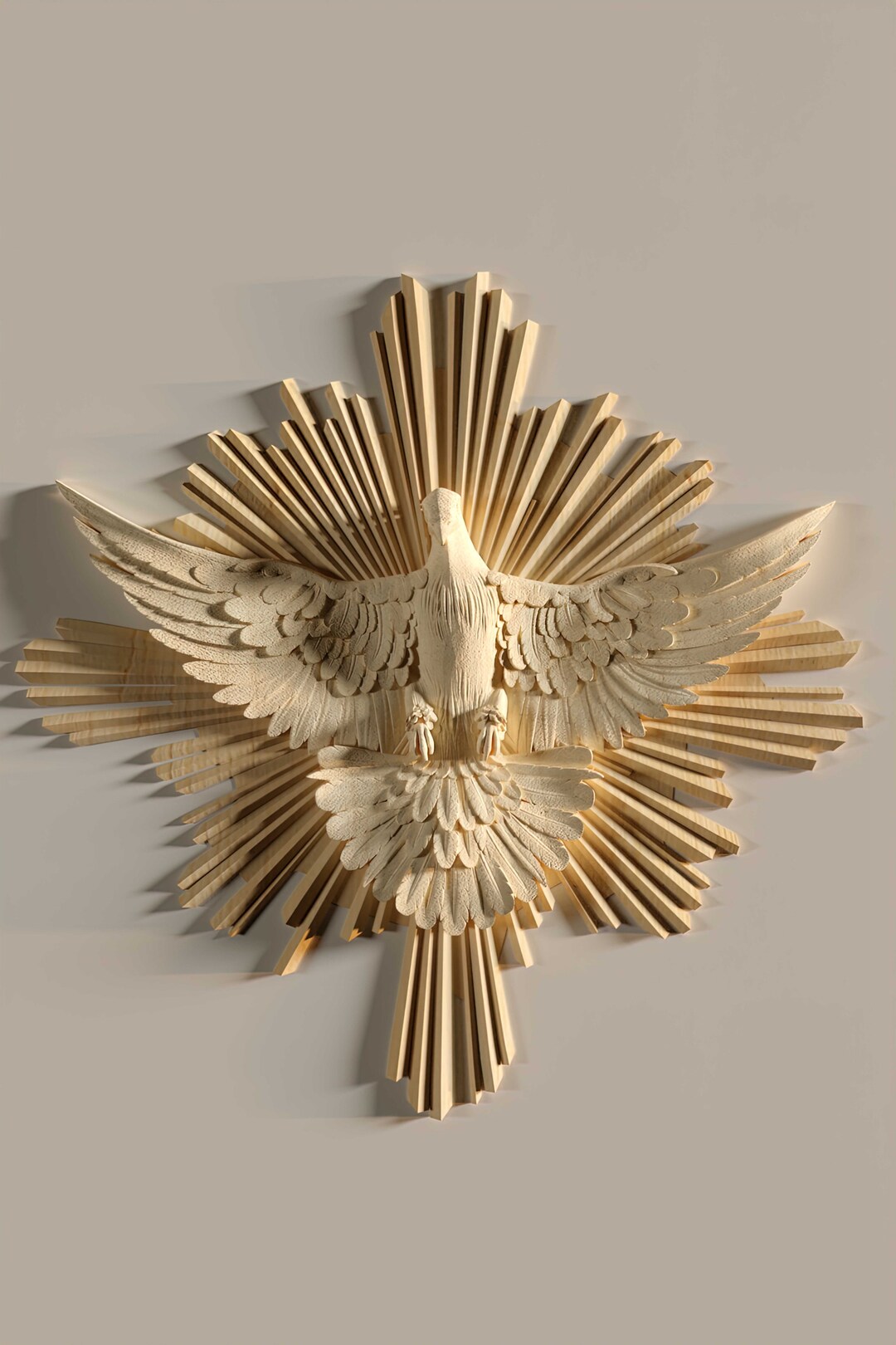 Carved Wooden Dove | Holy Spirit Symbol | Orthodox Church Decor ...