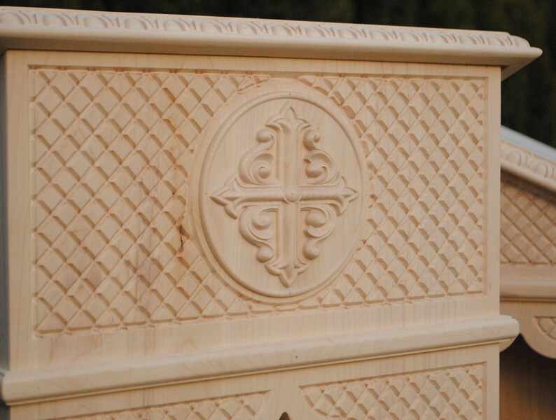 Carved Wooden Christian Lectern: Orthodox Church Furniture - Etsy