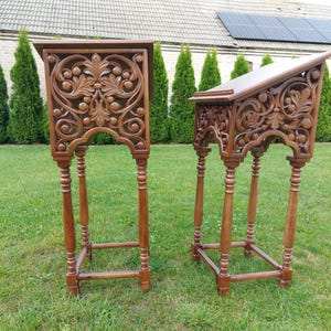 Orthodox Wooden Carved Lectern: Church Furniture, Prayer Corner Table ...