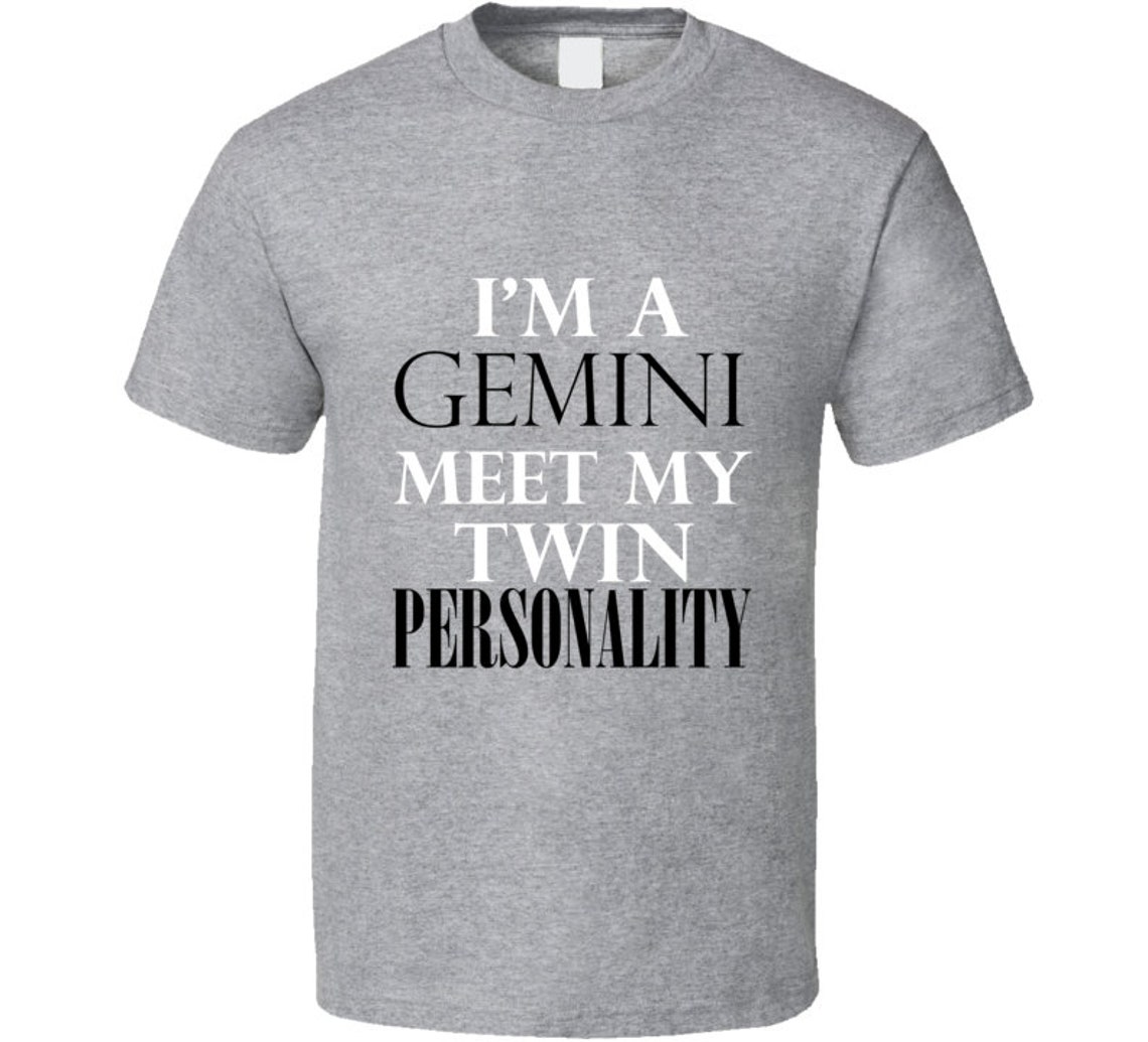 Gemini Zodiac Sign T-shirt | Twin Personality Birthday Gift - Etsy