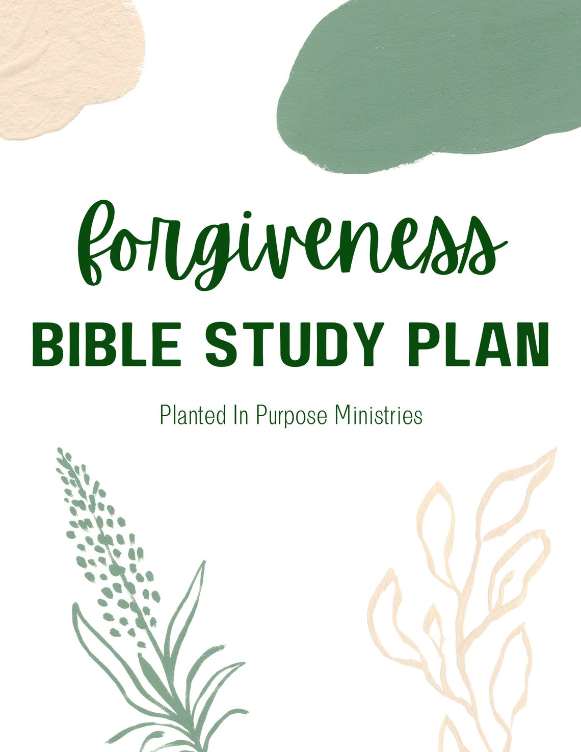 Forgiveness Bible Study Plan | Printable Bible Study Template | Digital ...
