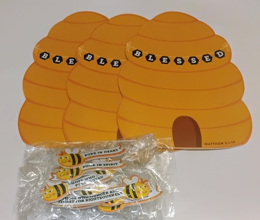 BEE-ATTITUDES Sticker Craft Kit for Kids - Includes 3 Beehive Shapes ...