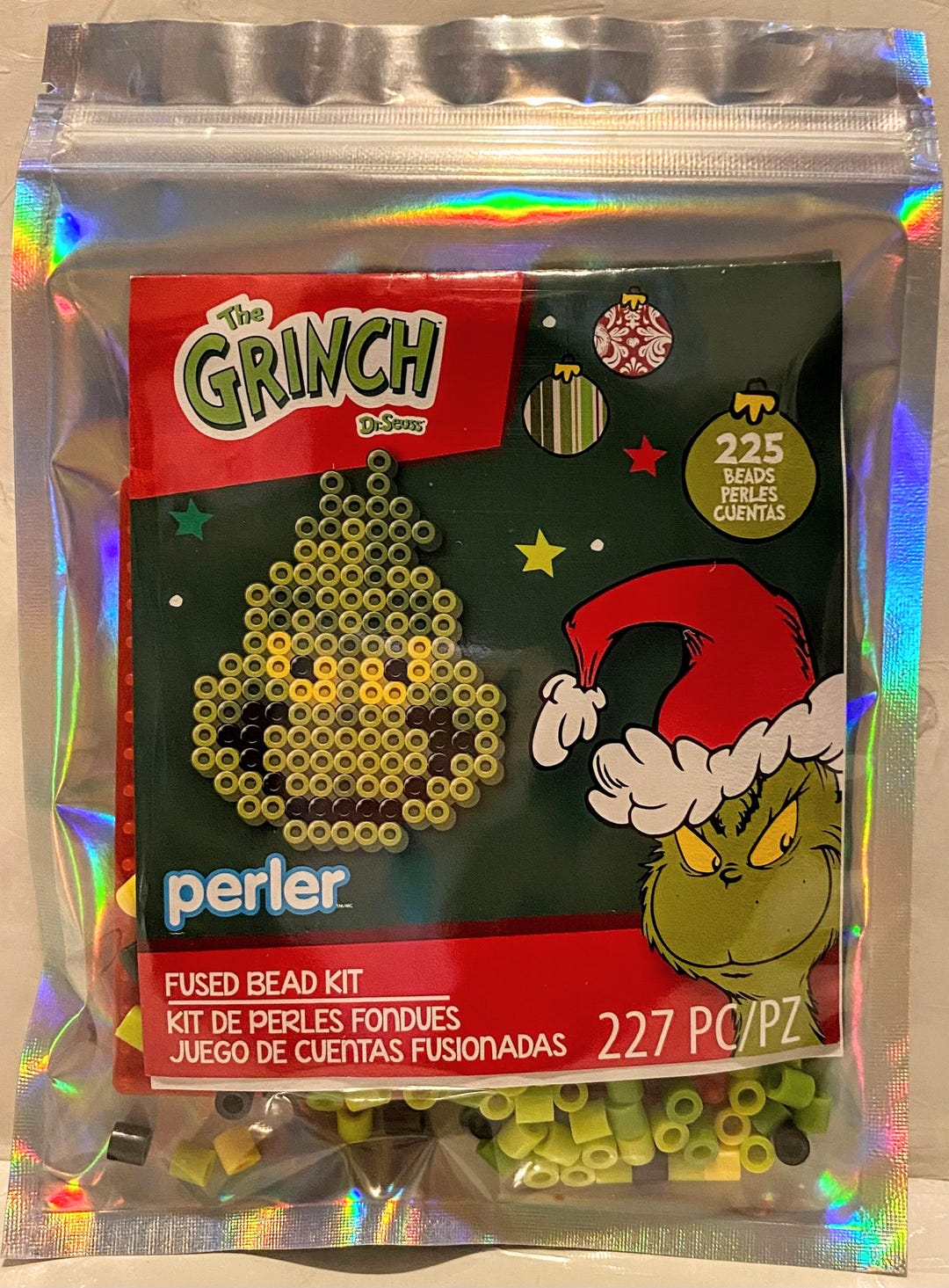 DIY "the Grinch" Fused Bead Kit (includes 227 Pieces) - Perfect ...
