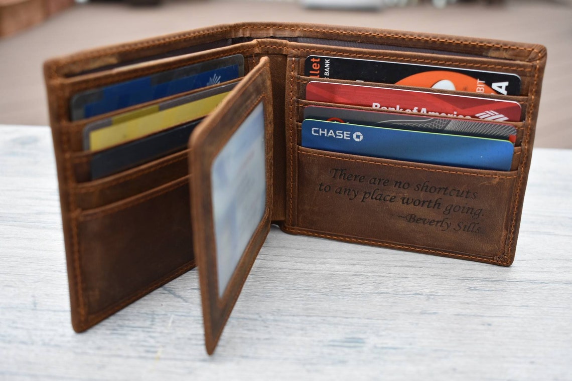 Personalized Leather Wallet Personalized Wallet Personalized - Etsy