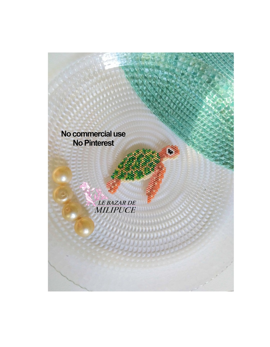 Sea Turtle Turtle Diagram for Weaving With Miyuki Beads Pattern for ...