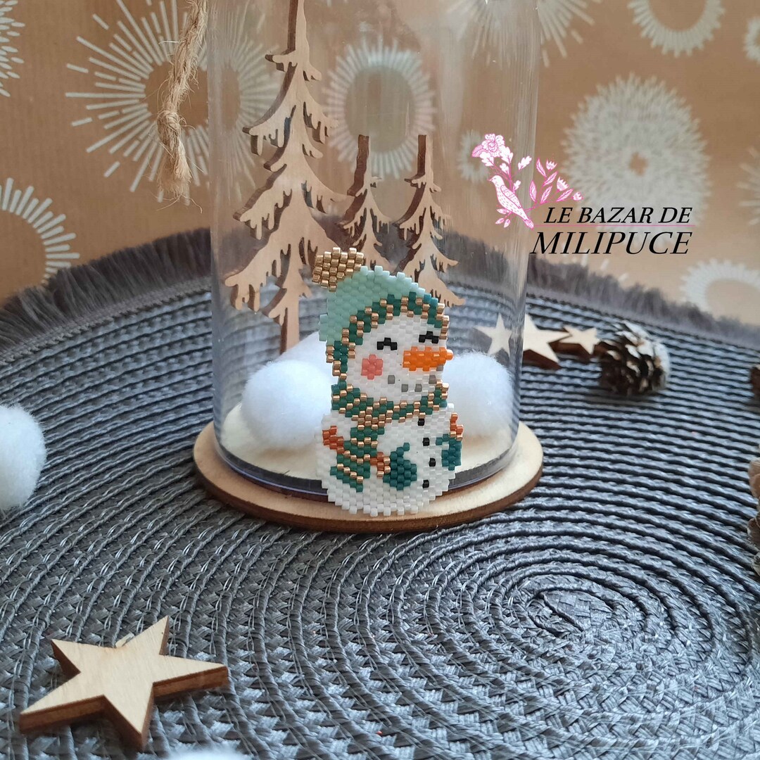 Snowman Snowman Diagram for Weaving With Miyuki Beads Pattern for ...