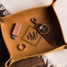Engraved Leather Valet Tray - Personalized Catchall Ring Key Tray ...
