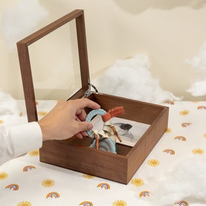 8x10 Shadow Box With Glass Lid (design 5) - Personalized Baby Memories ...