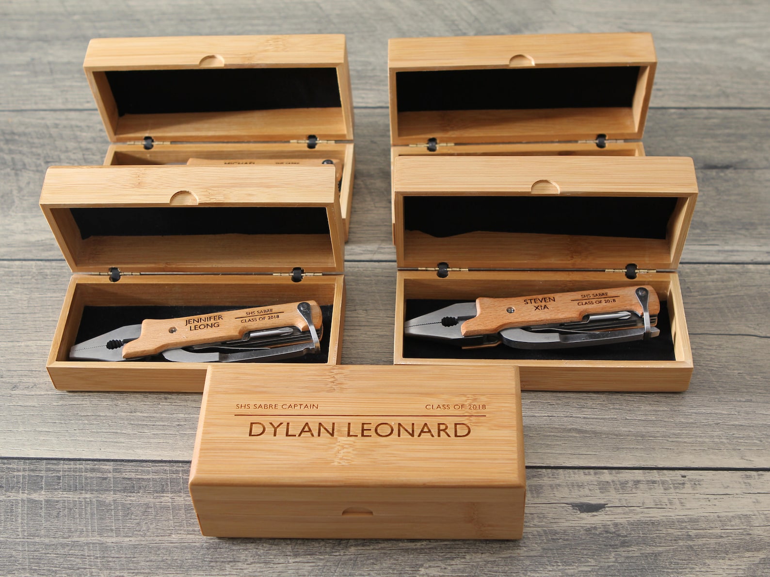 Personalized Multi-tool W/ Optional Bamboo Box Engraved Wood - Etsy