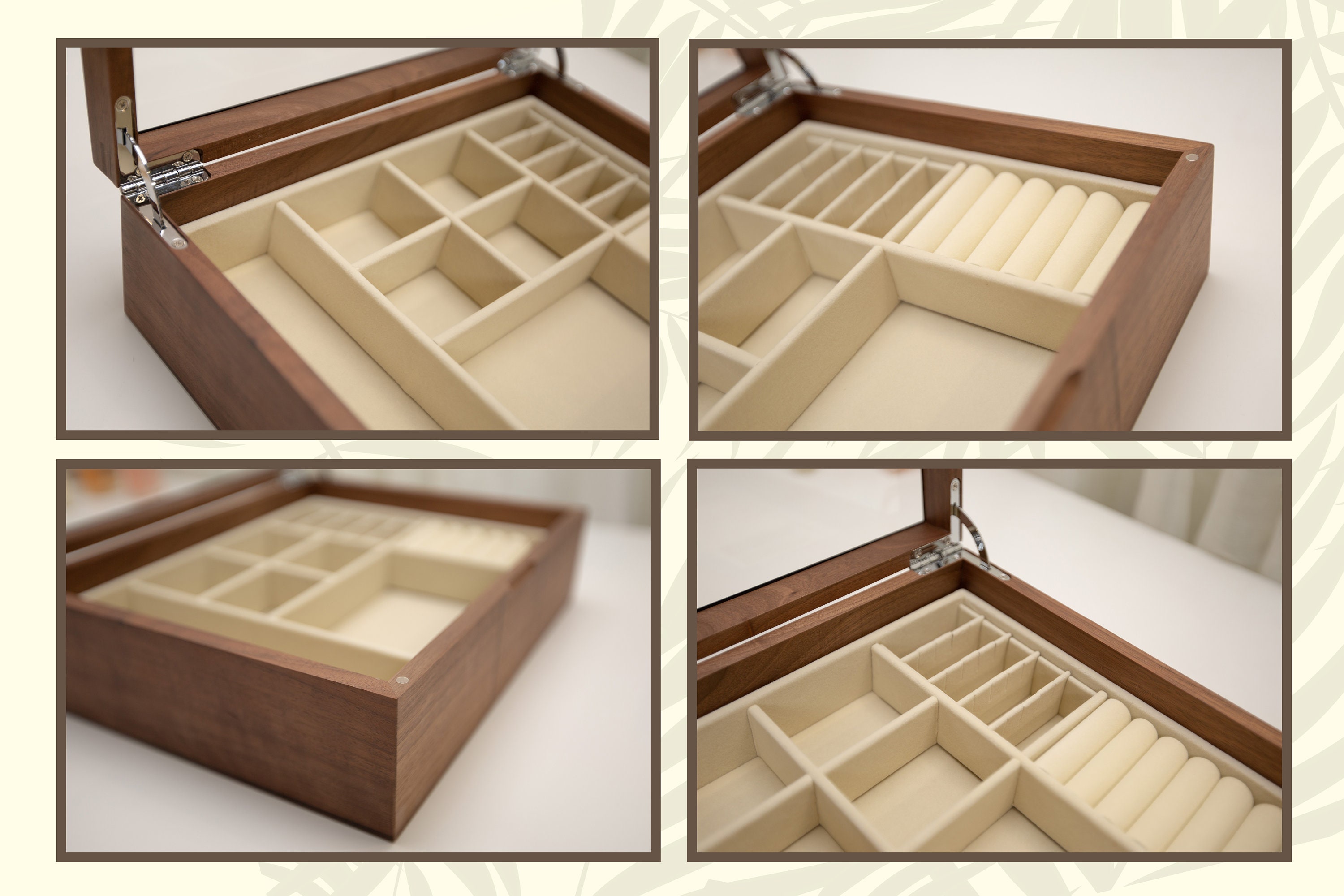 Large Women's Jewelry Box (design 2) - Jewelry Organizer With Monogram ...