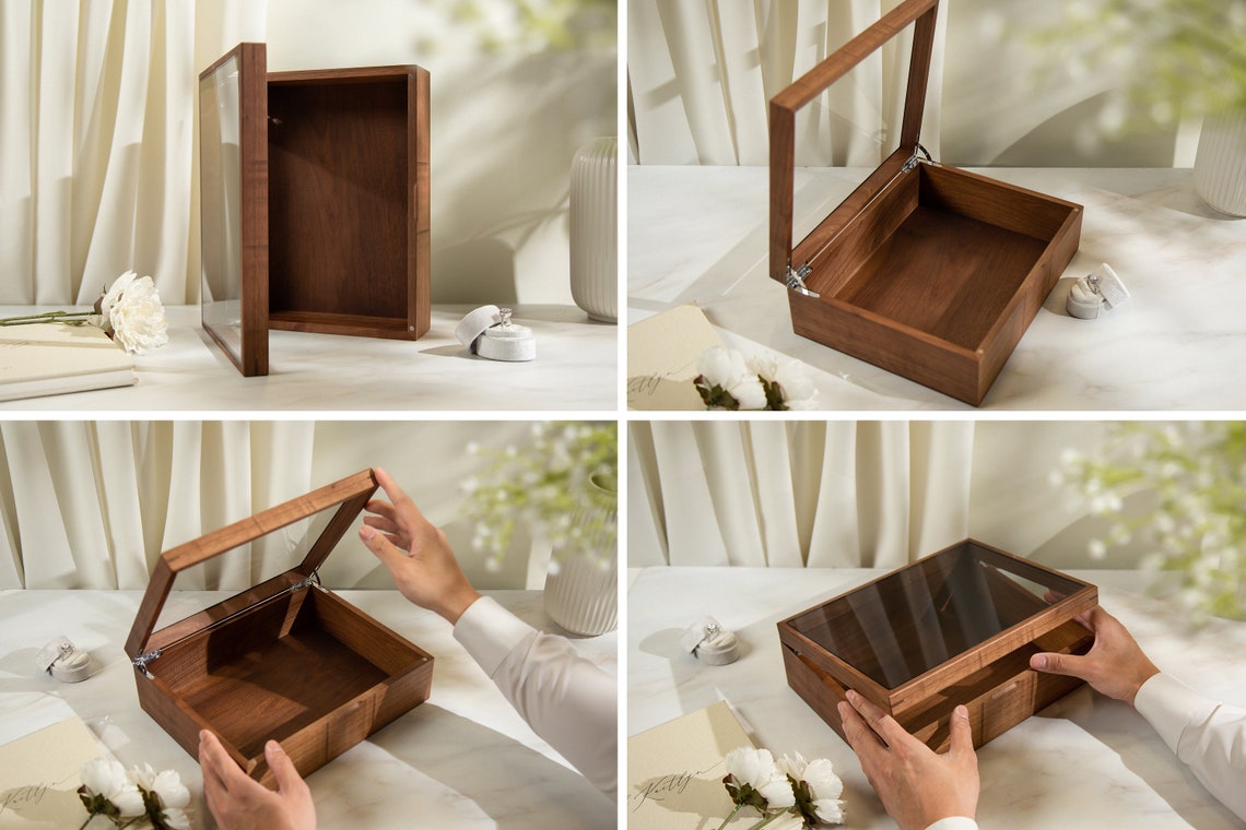 8x10 Shadow Box With Glass Lid (design 5) - Personalized Baby Memories ...