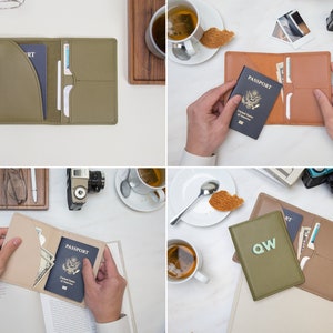Personalized Passport Holder & Luggage Tag Set Monogrammed Travel Card ...