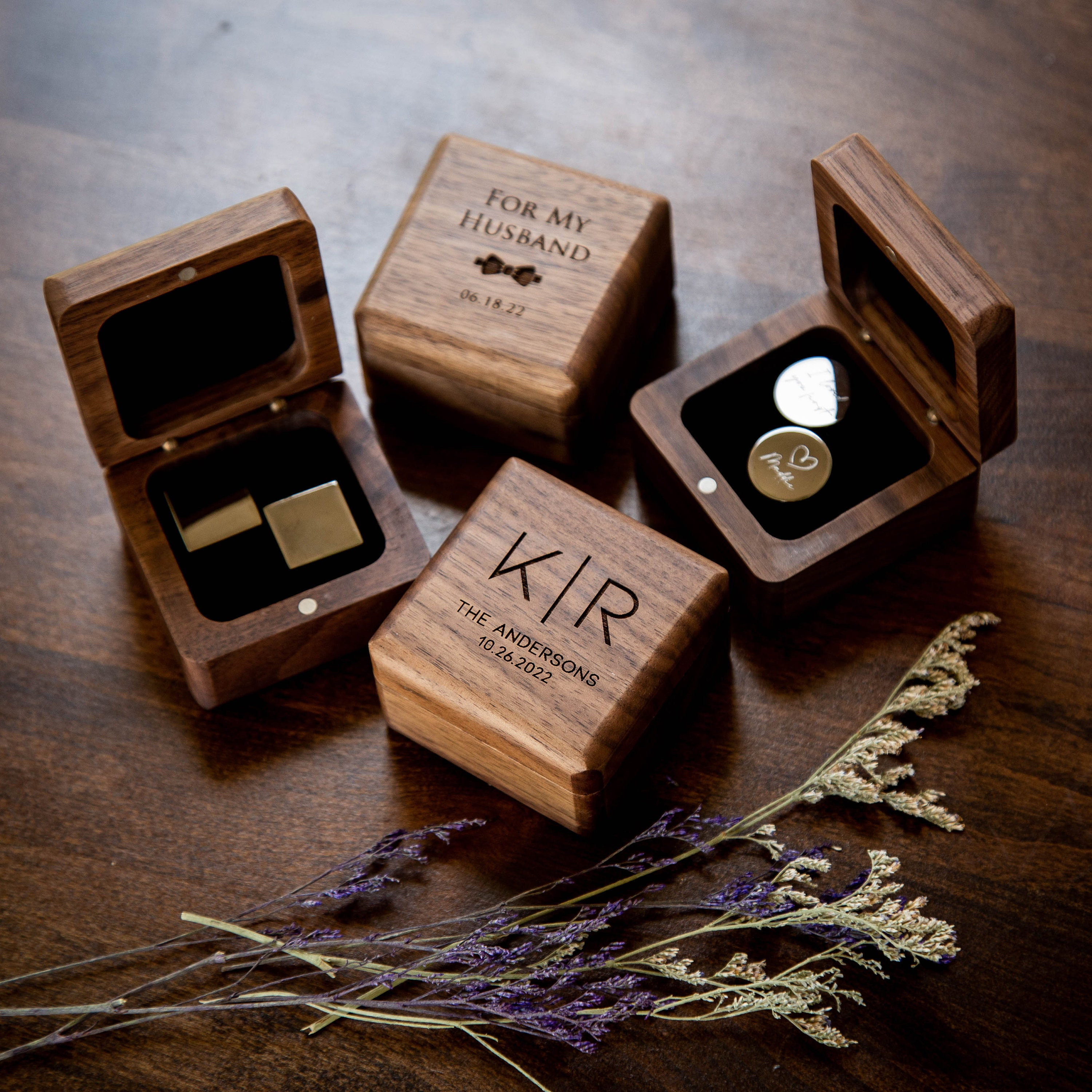 Premium Cufflinks Box Only Custom Engraved Wooden Cuff Links - Etsy