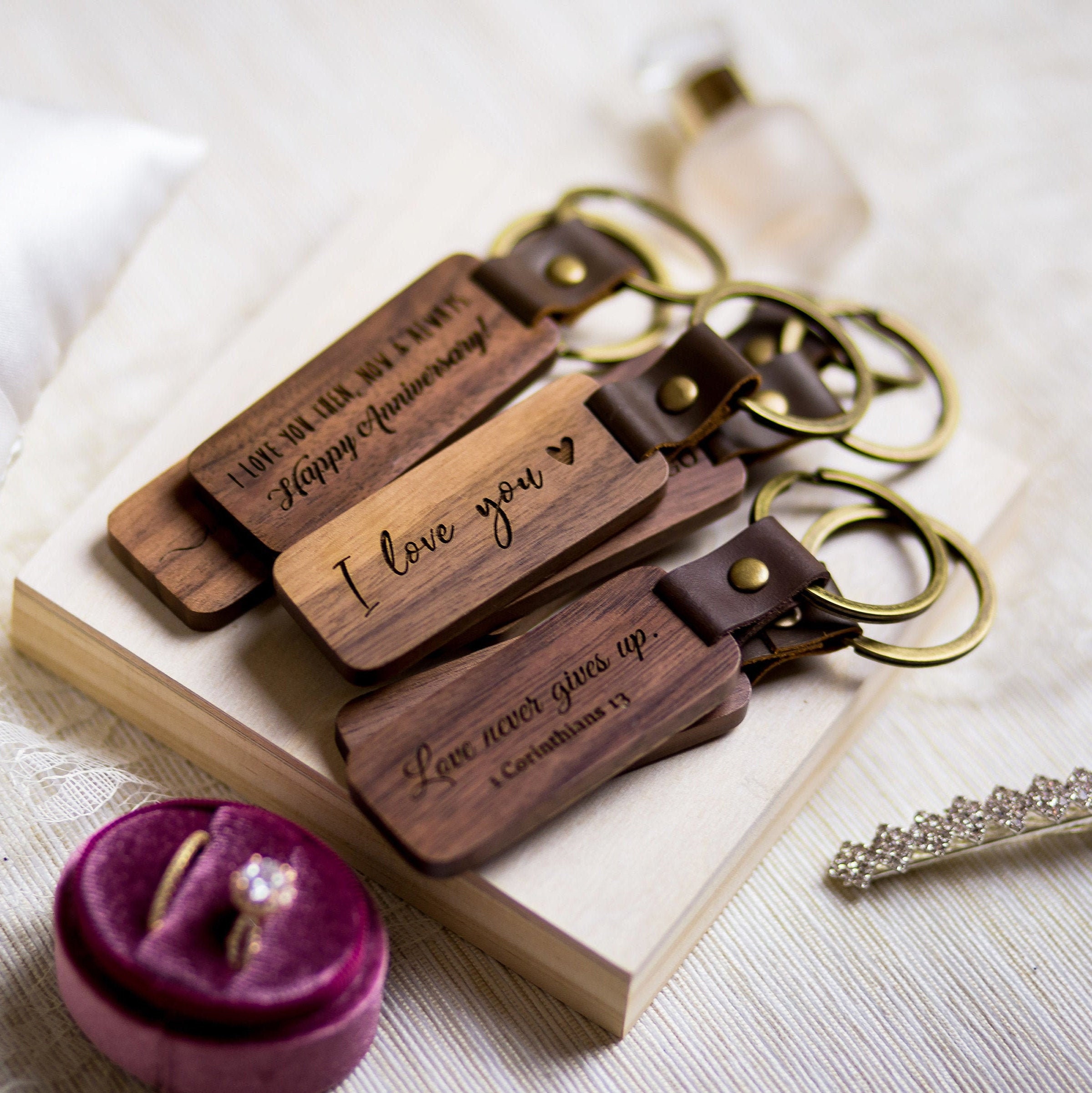 Personalized Keychain with Your Photo Add Your Handwritten | Etsy