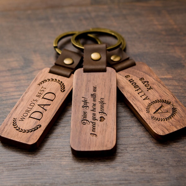 Wooden Key Chain - Etsy