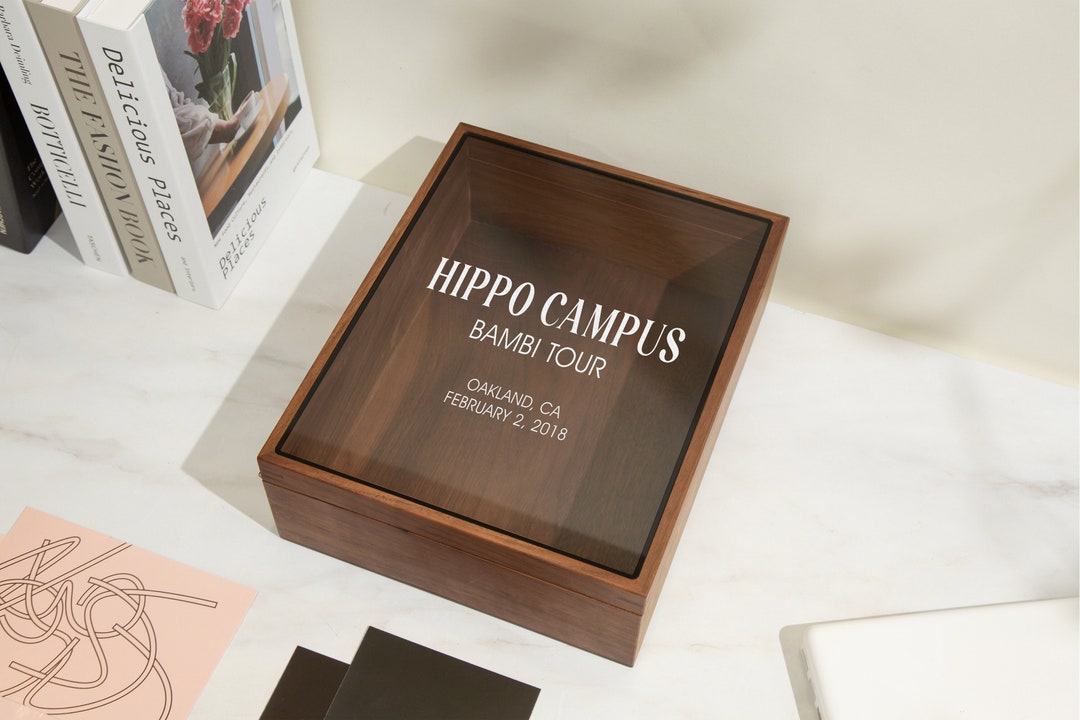 8x10 Shadow Box With Glass Lid (design 9) - Custom Concert Memory Box ...