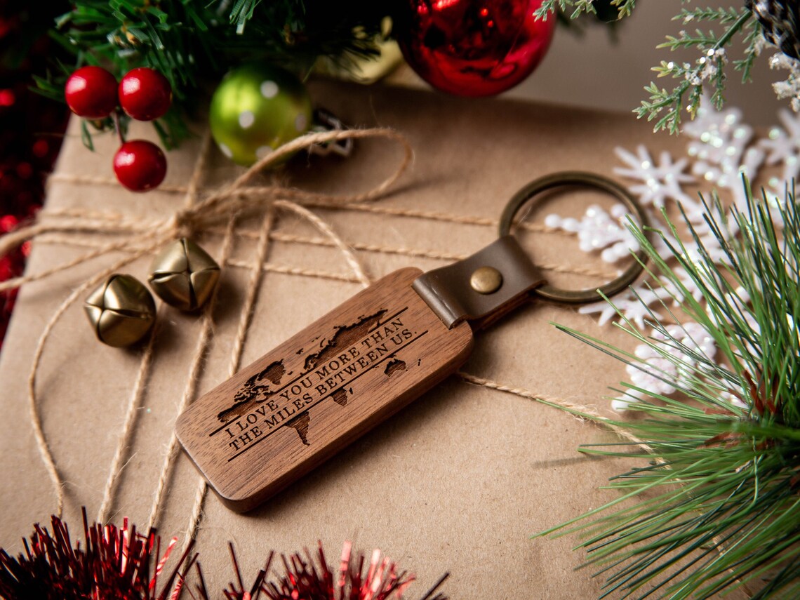 Wood Key Chain Custom Engraved Rustic Keychain FOB for - Etsy