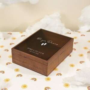 8x10 Shadow Box With Glass Lid (design 5) - Personalized Baby Memories ...