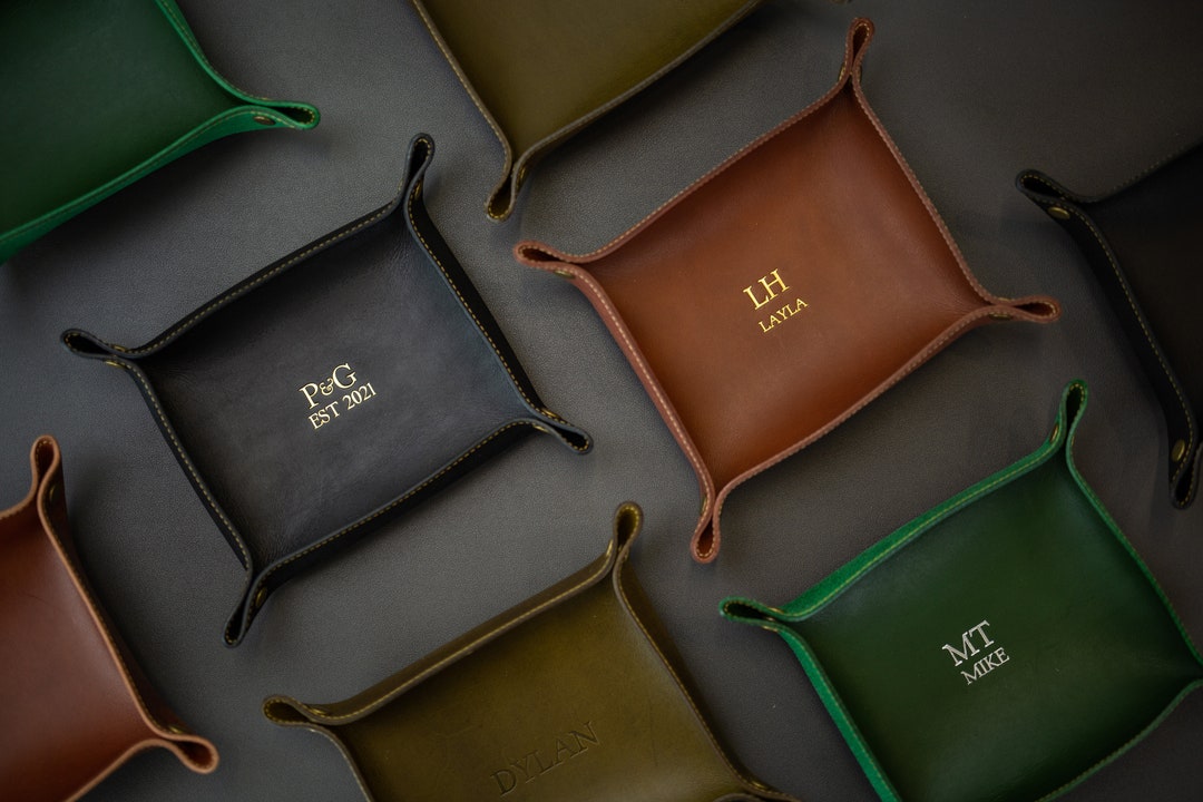 Embossed Snap Leather Valet - Monogram Catchall Tray, 3rd Anniversary ...