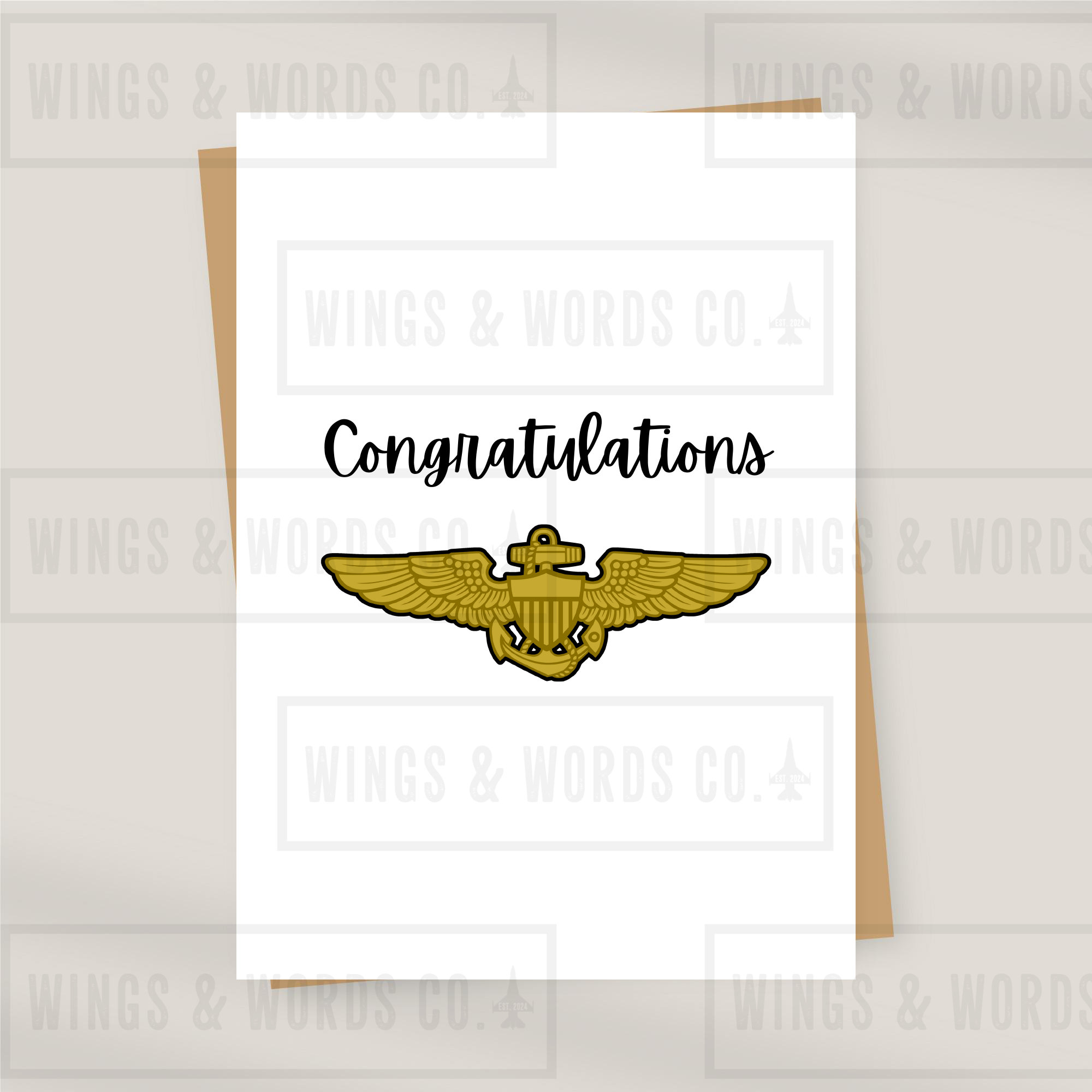 SNA Flight School Congratulations Card | DIGITAL FILE | Naval Aviation ...