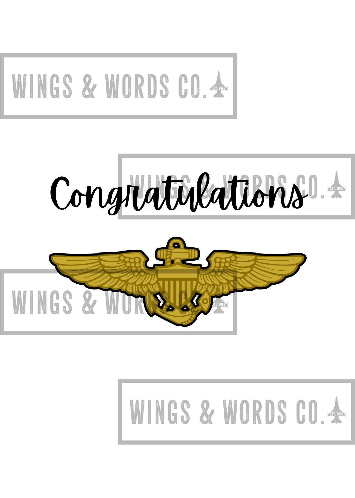SNA Flight School Congratulations Card | DIGITAL FILE | Naval Aviation ...