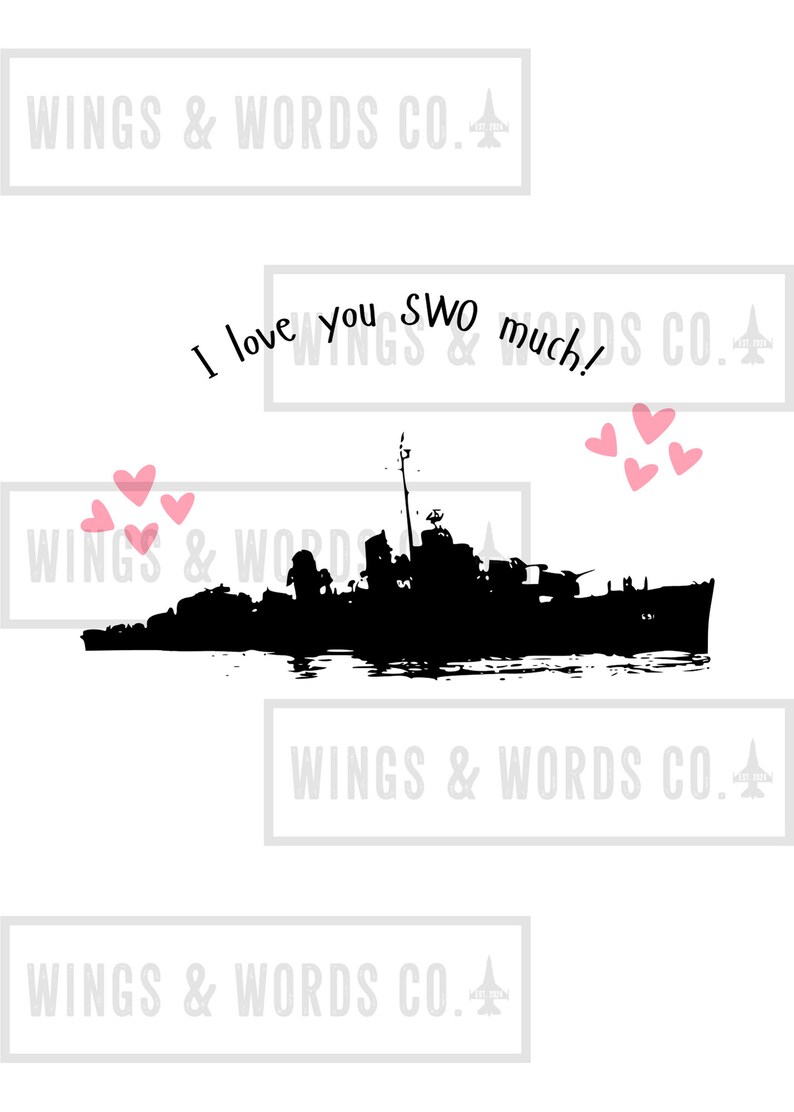 SWO Military Valentine's Day Card | DIGITAL FILE | Anniversary Card ...