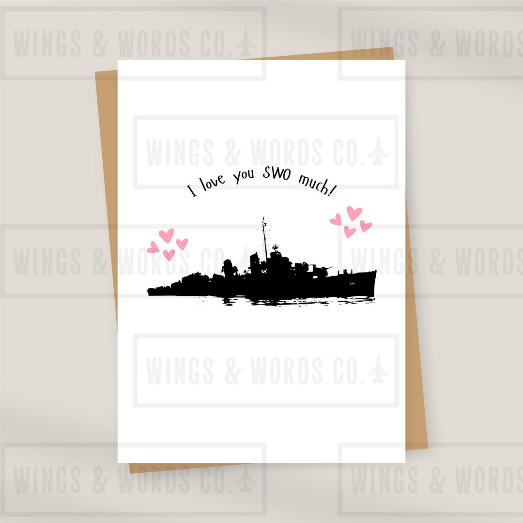 SWO Military Valentine's Day Card | DIGITAL FILE | Anniversary Card ...