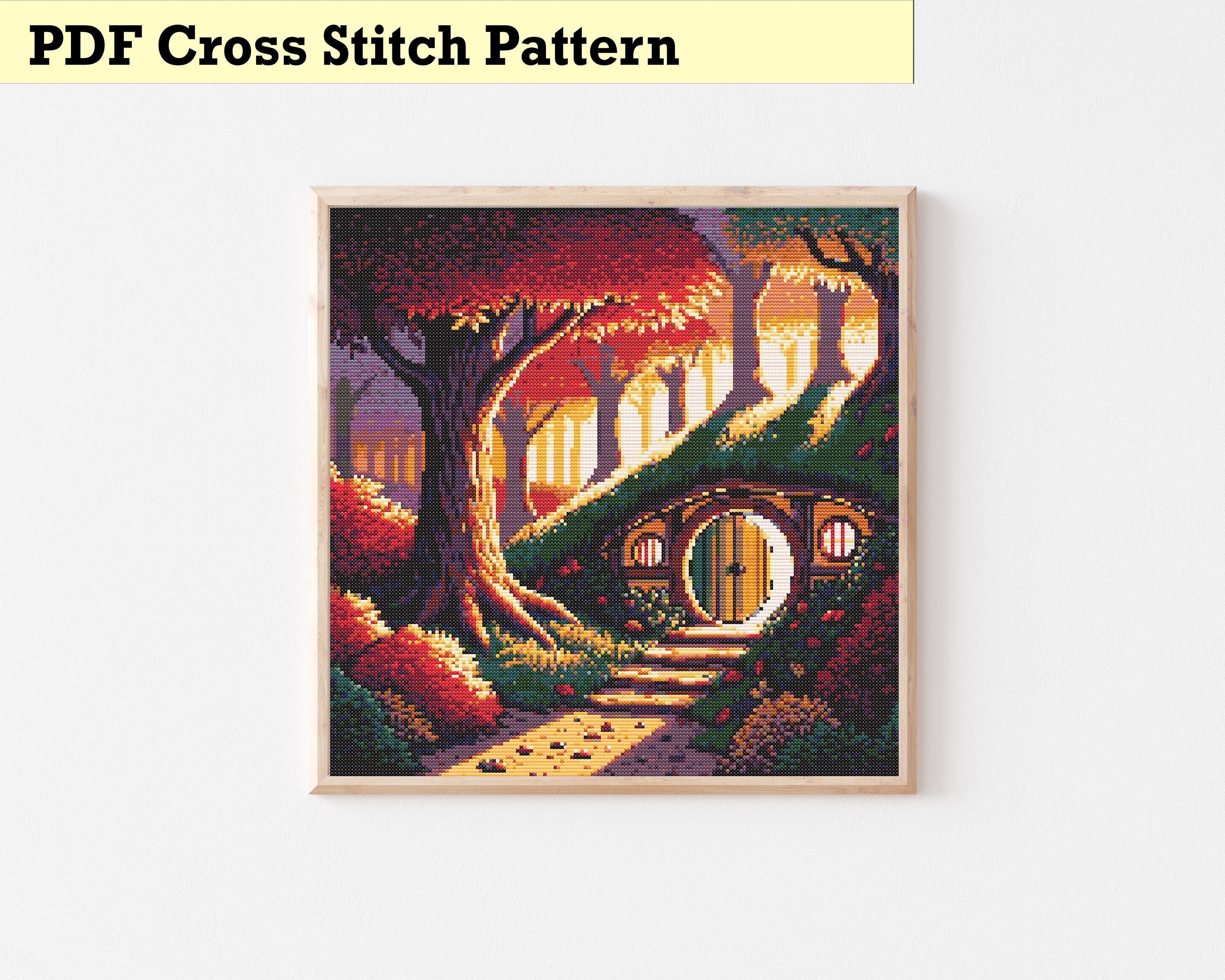 Autumn in the Shire - Cross Stitch Pattern Decor for Christmas - Etsy