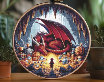 Sleeping Dragon - Cross Stitch Pattern Decor - Etsy