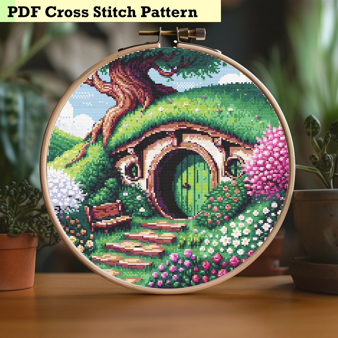 Spring in the Shire Cross Stitch Pattern Decor - Etsy