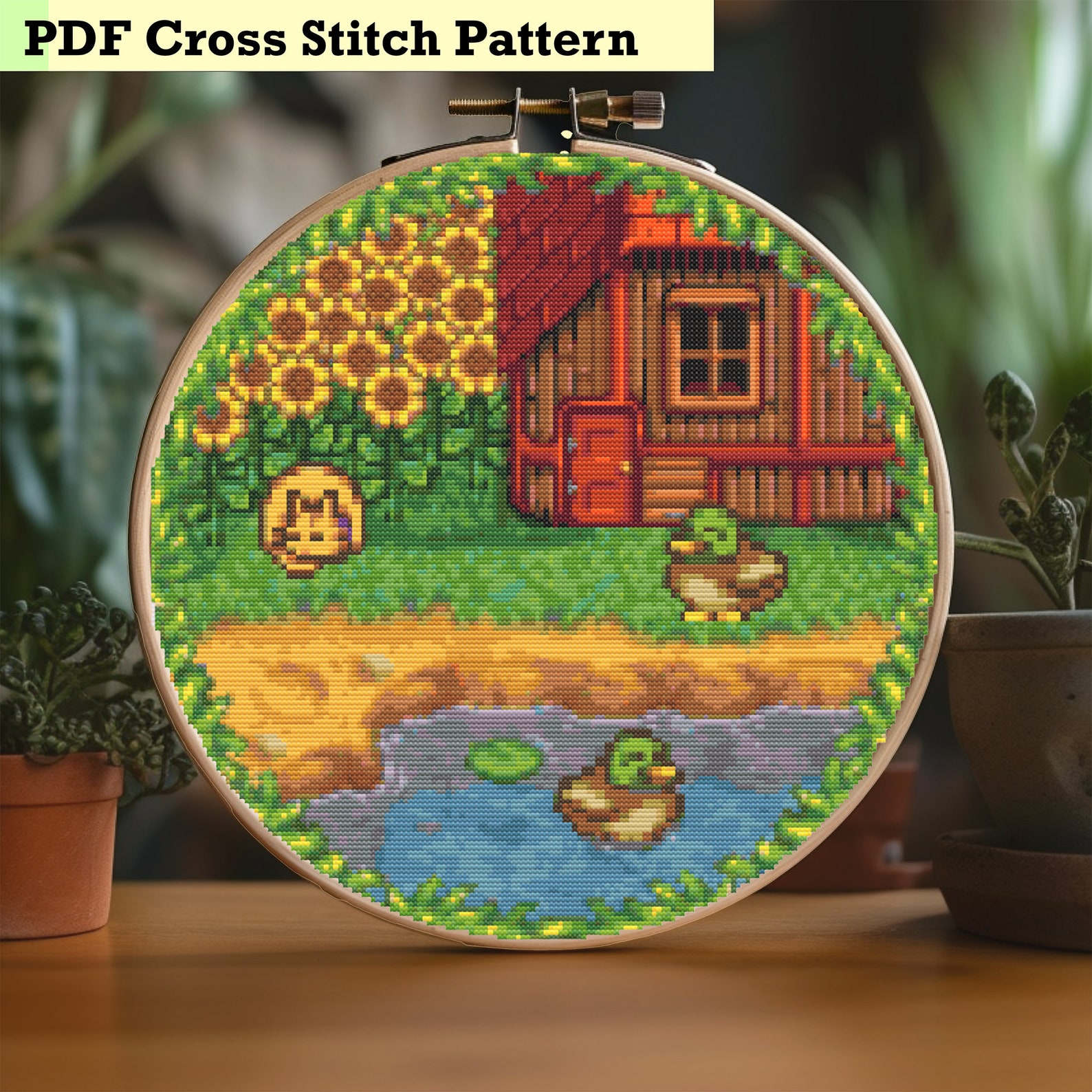 Summer Swimming Ducks in Stardew Valley - Cross Stitch Pattern Decor ...