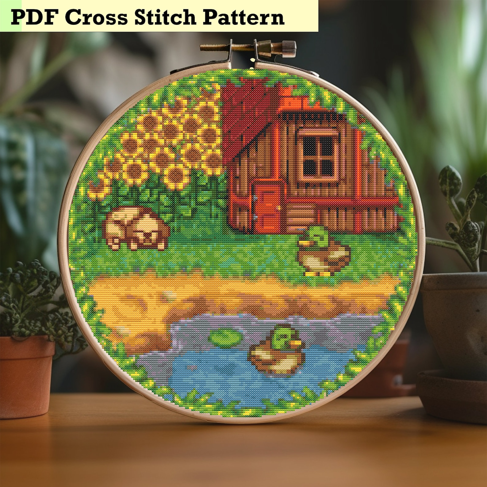 Summer Swimming Ducks in Stardew Valley - Cross Stitch Pattern Decor ...