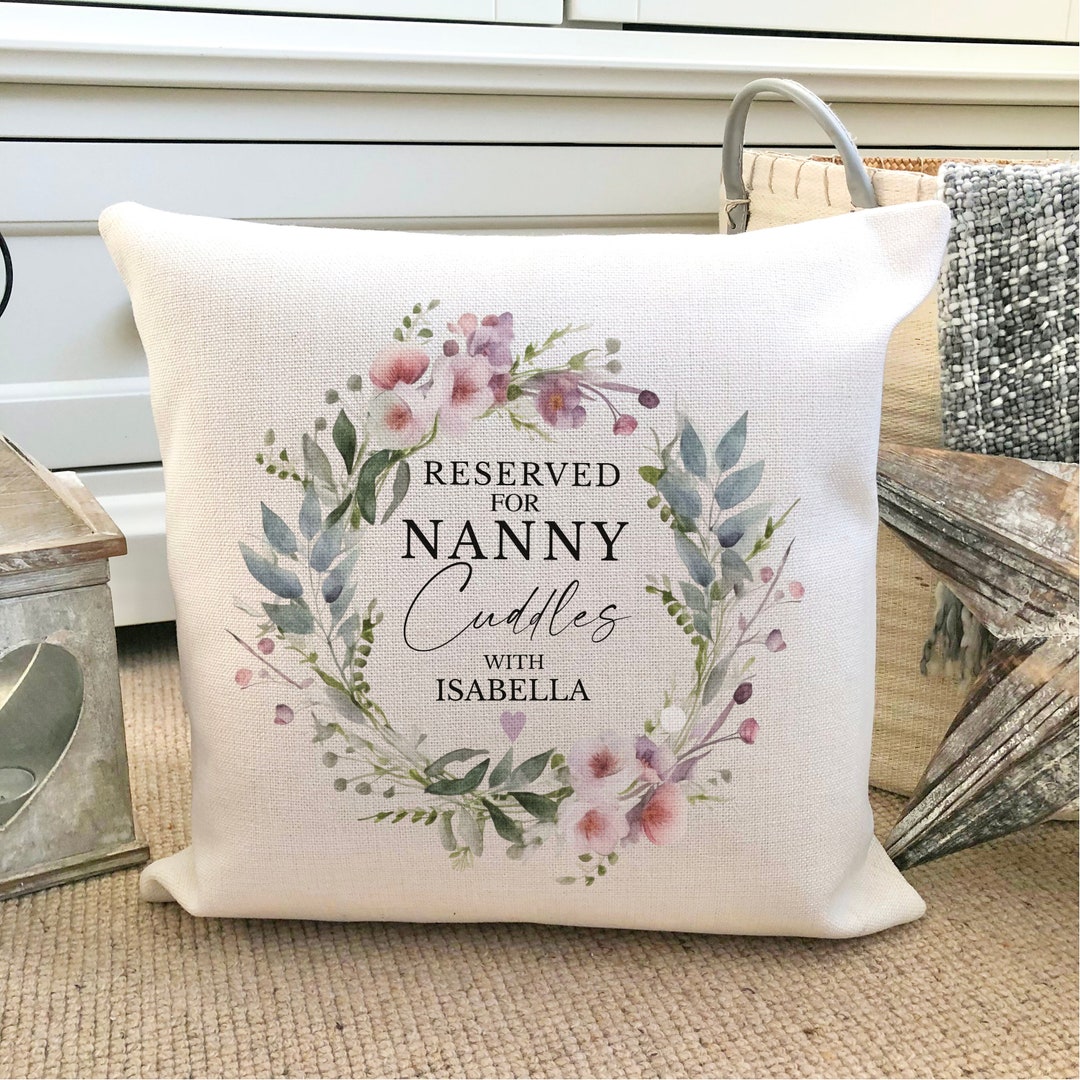 Personalised Reserved for Nanny, ANY RELATION Linen Cushion - Etsy UK