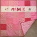 Baby Quilt Personalized With Name Applique 100% Cotton Baby Blanket ...