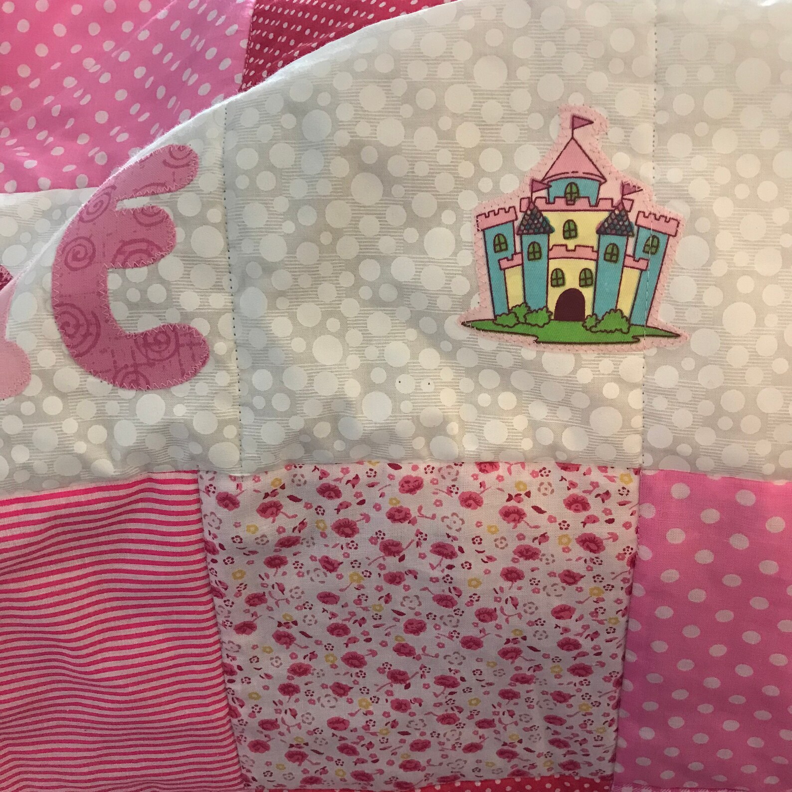 Baby Quilt Personalized With Name Applique 100% Cotton Baby Blanket ...