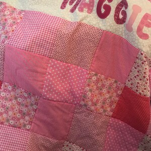 Baby Quilt Personalized With Name Applique 100% Cotton Baby Blanket ...