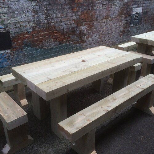 Premium Sleeper Table Garden Furniture 5 Peice - Etsy